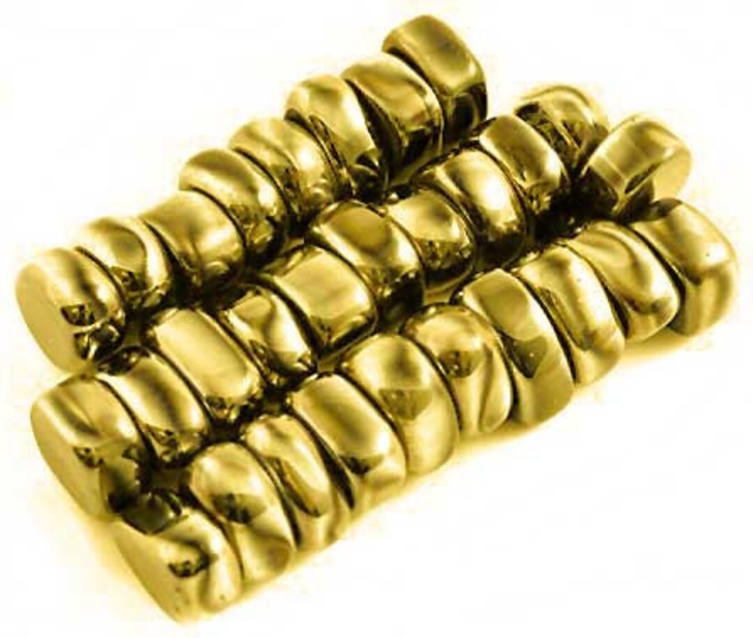 Polished Hematite Magnet Stones - Gold Colored - Each Piece Measures ...