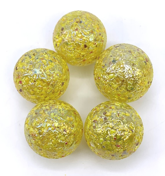 25mm Dark Yellow Stardust 1 Inch Glass Marble | Etsy