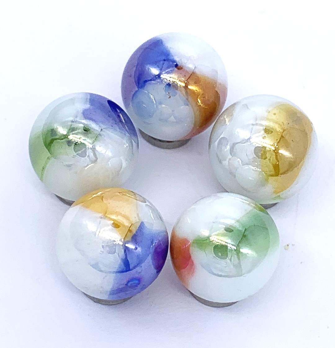 16mm "comet" (5/8th") Glass Marble Players Choice: Packs of 5 ...