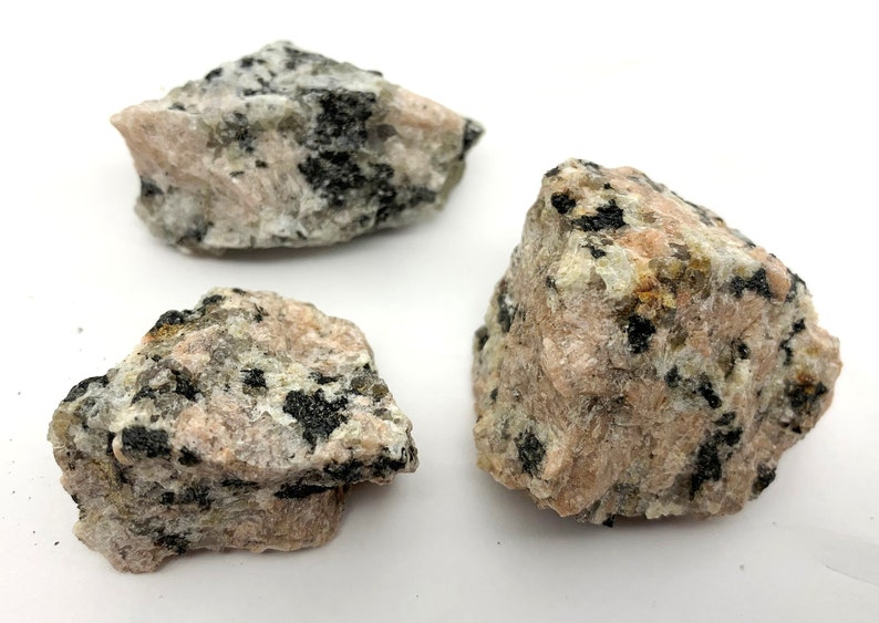 Pegmatite Intrusive Igneous Rock - 3 Unpolished Mineral Specimens ...