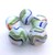 16mm Pack of 5 Bozo Glass Marble Players (5/8th Inch) Opaque White W ...