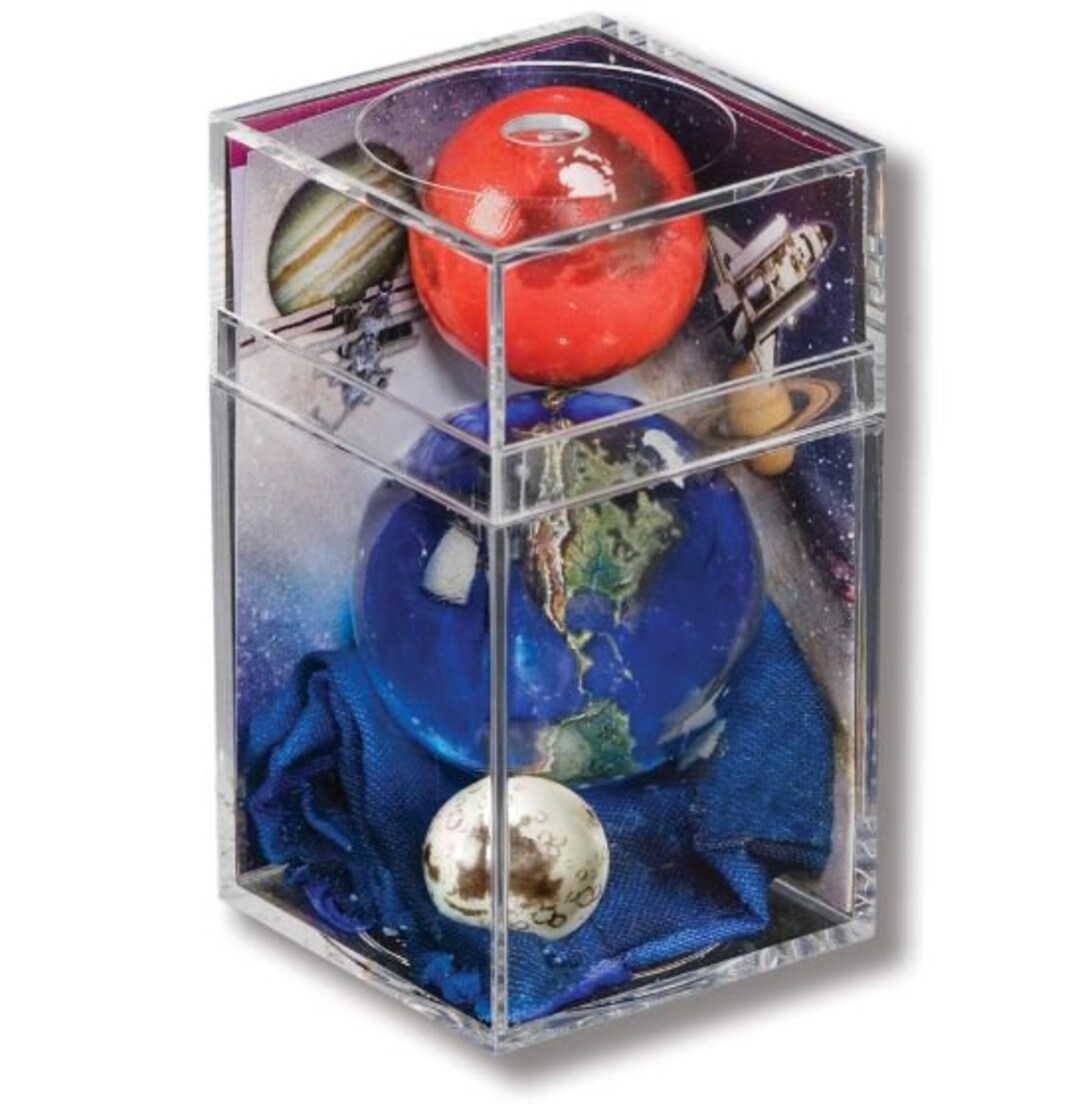 Apollo 50th Anniversary Earth, Mars & Moon Marble Set in Box W/ Pouch ...