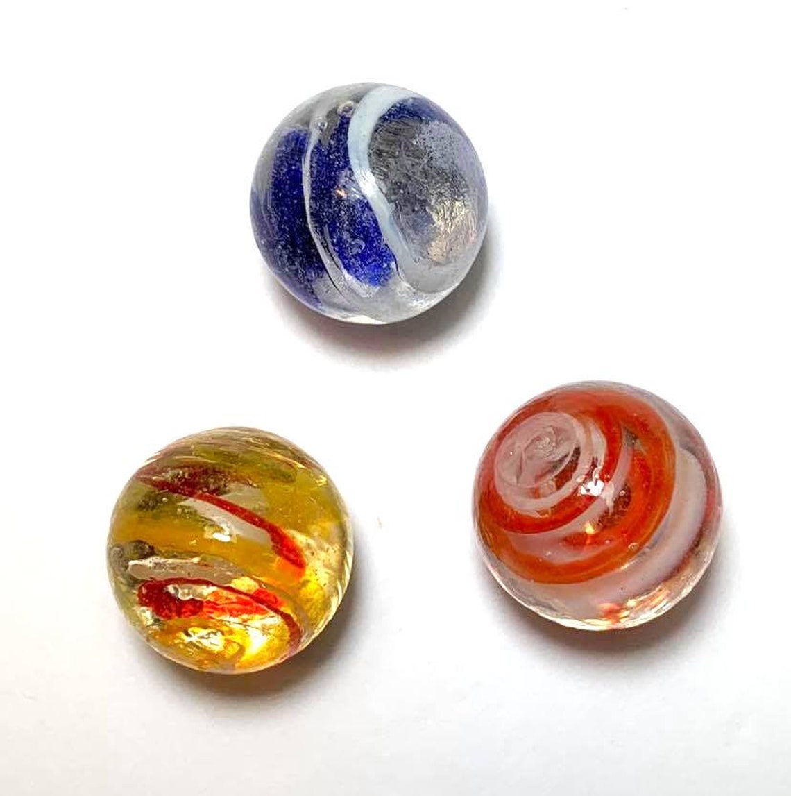 22mm 7/8 Swirls Art Glass Marble Shooters Pk of 50 - Etsy