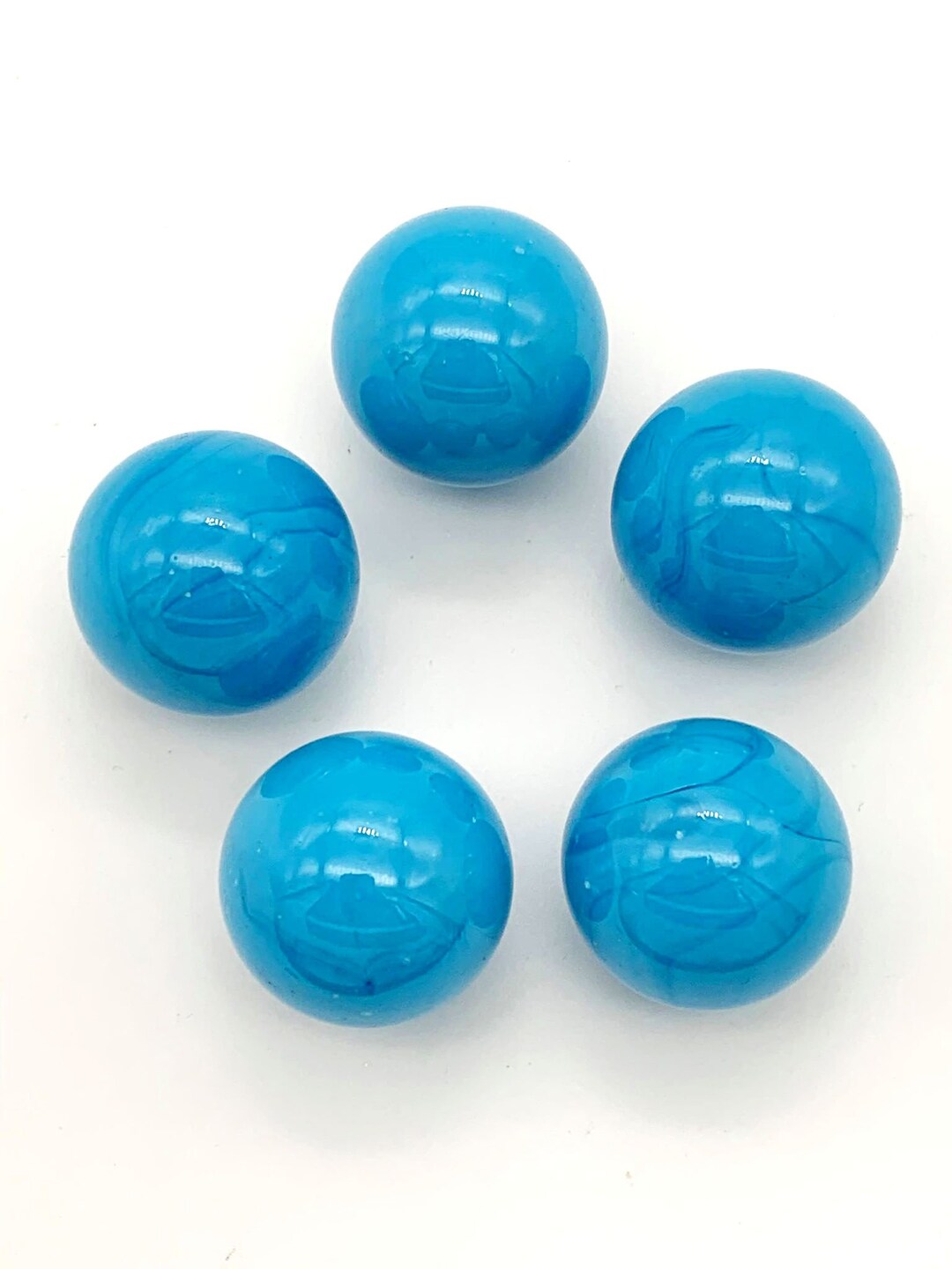 14mm "light Blue Opal" Game Marbles (.55") Choice of Quantity: Packs of ...