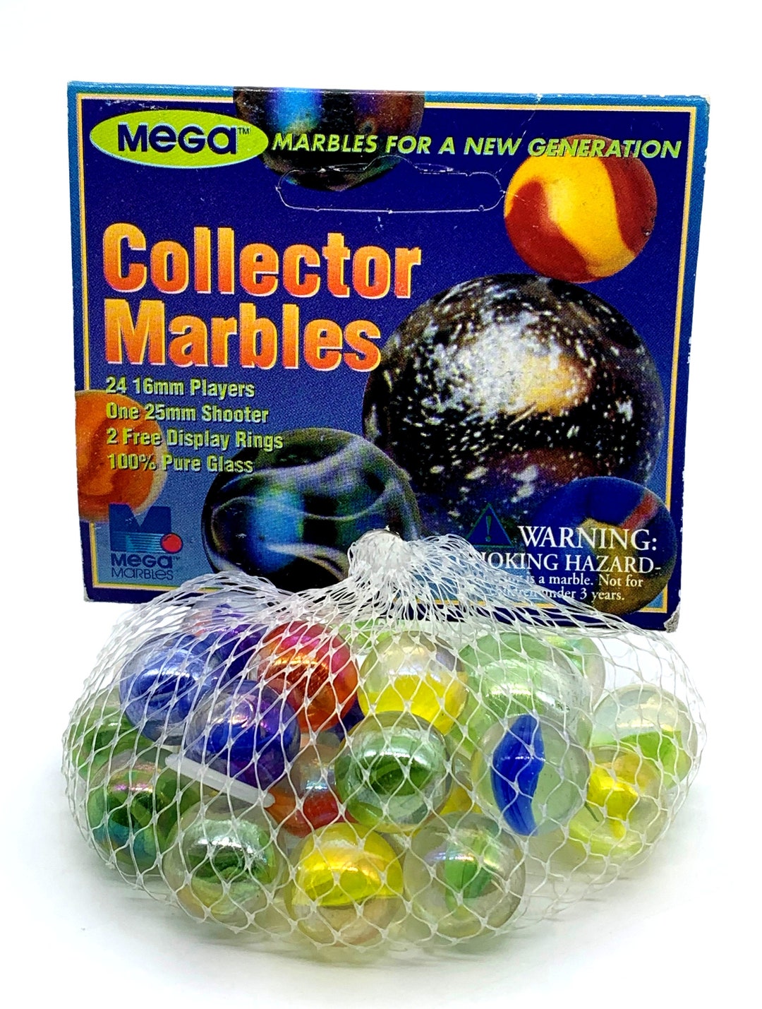 Confetti Collector Series Net Bag Mega Marbles Vacor Blue Header Label ...