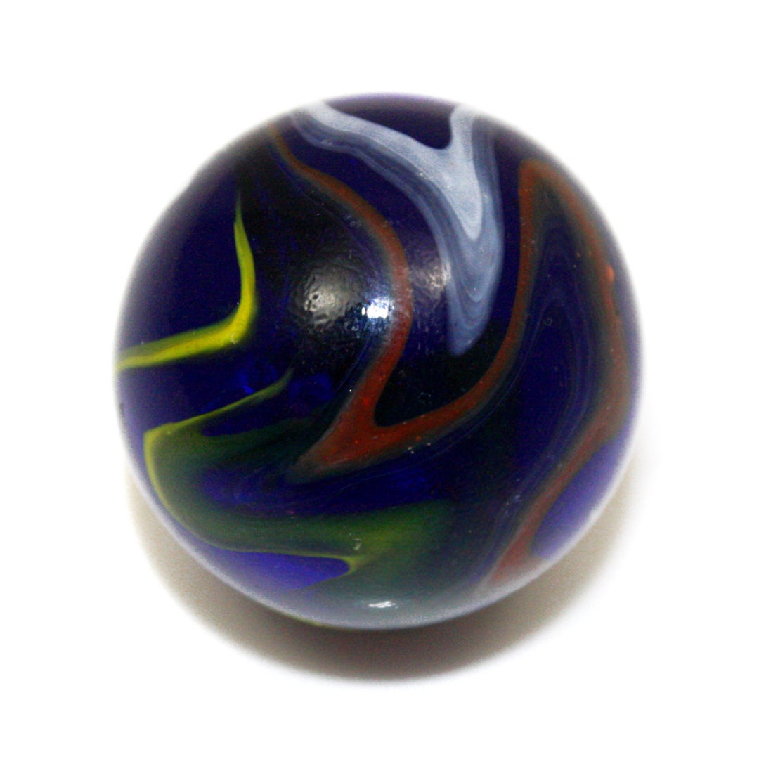 35mm Michelangelo 1.4" Giant Glass Marble Translucent Dark Blue With ...