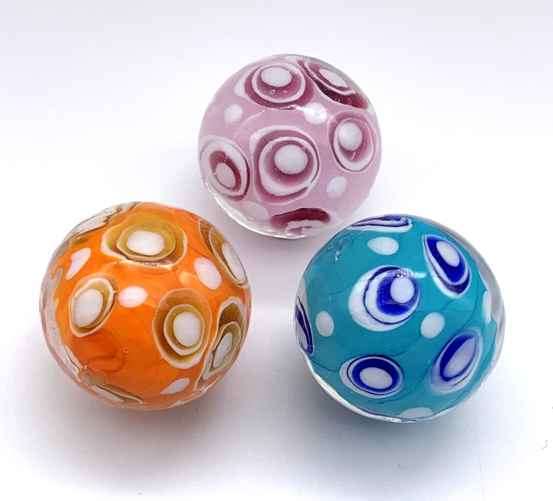 New for 2020!! Oyster Bay 22mm Handmade Art Glass Marbles W Stands ...