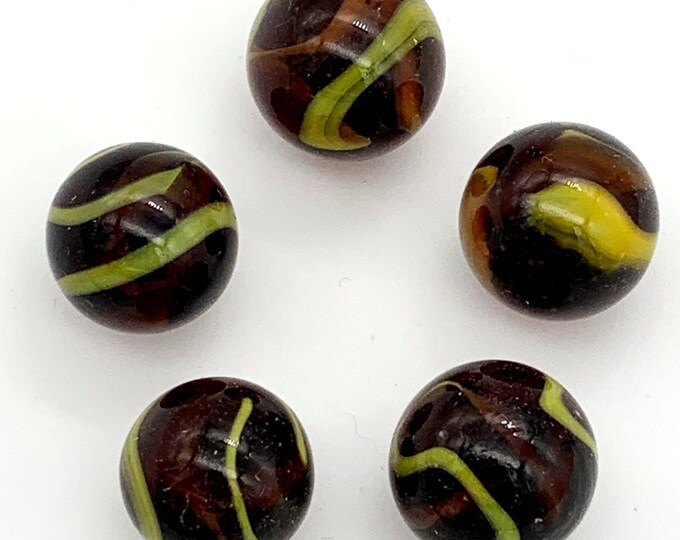 16mm "mummy Ii" Pack of 5 - (5/8th") Player Glass Marble Translucent ...