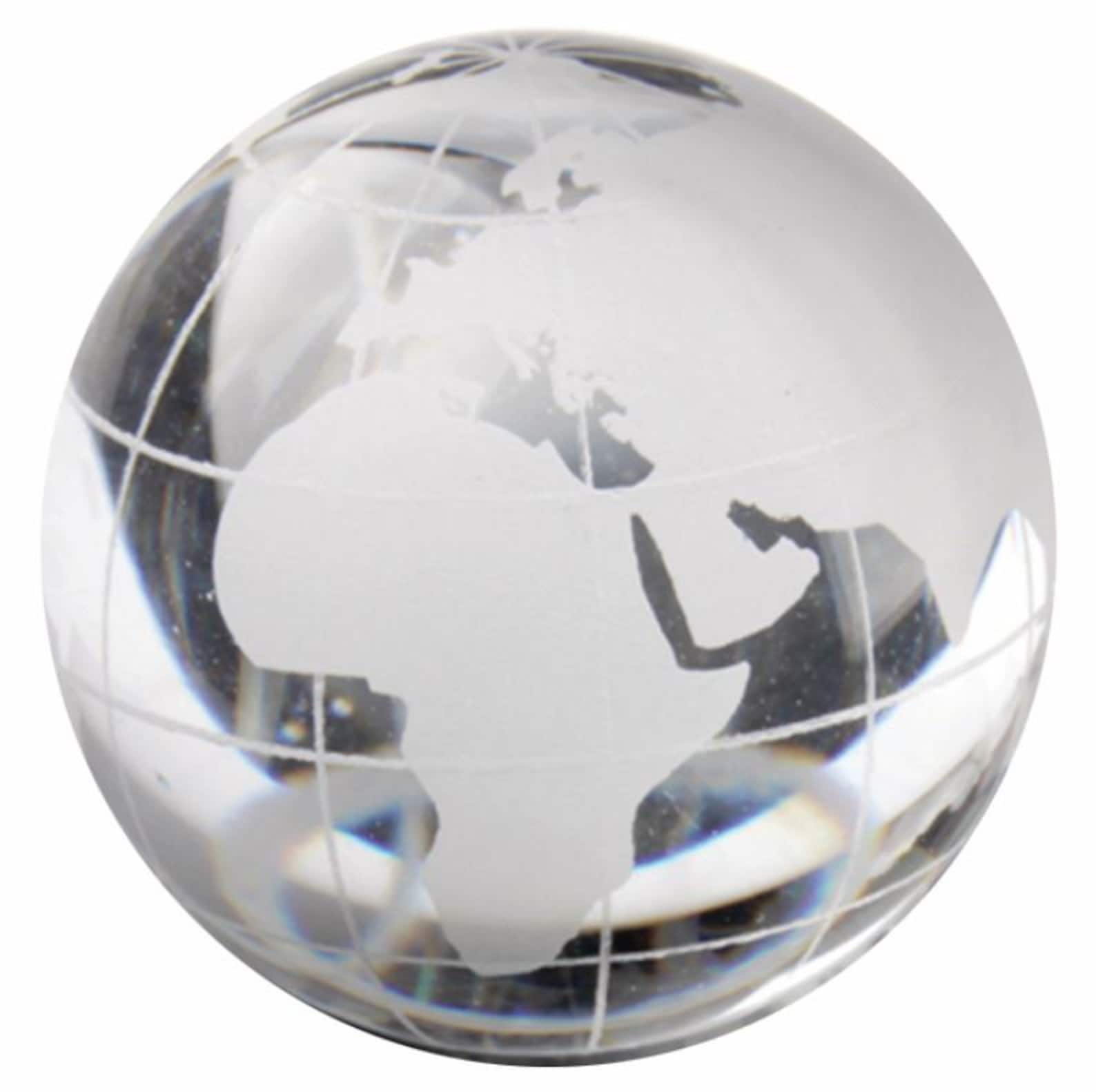 60mm "crystal World Map" Earth Globe Marble 2.3" Handmade Orb Sphere W ...