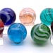 Mini Natural Earth, Mars & Moon Set of 3 Art Glass Marbles W Stands .5 ...