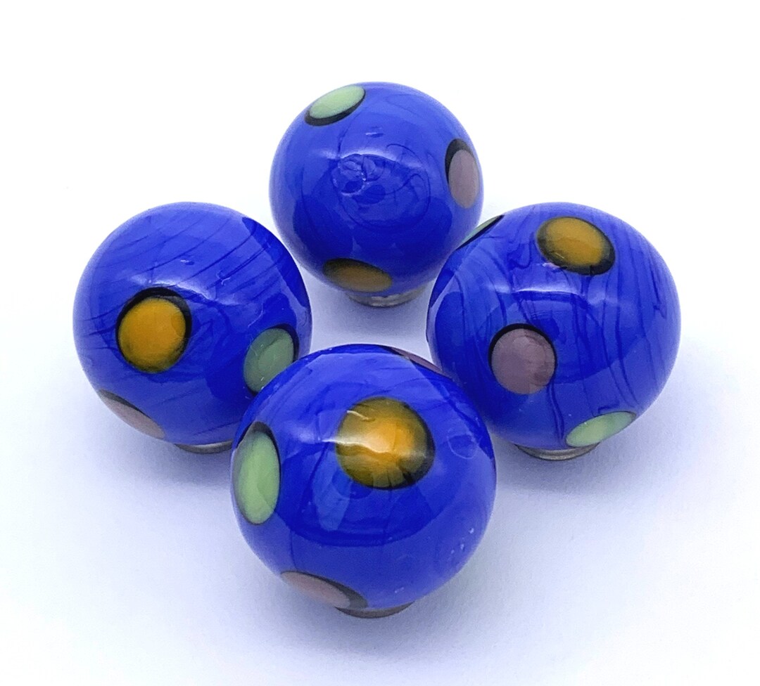 New for 2022!! "doodles" 22mm Handmade Art Glass Shooter Marbles (7/8 ...