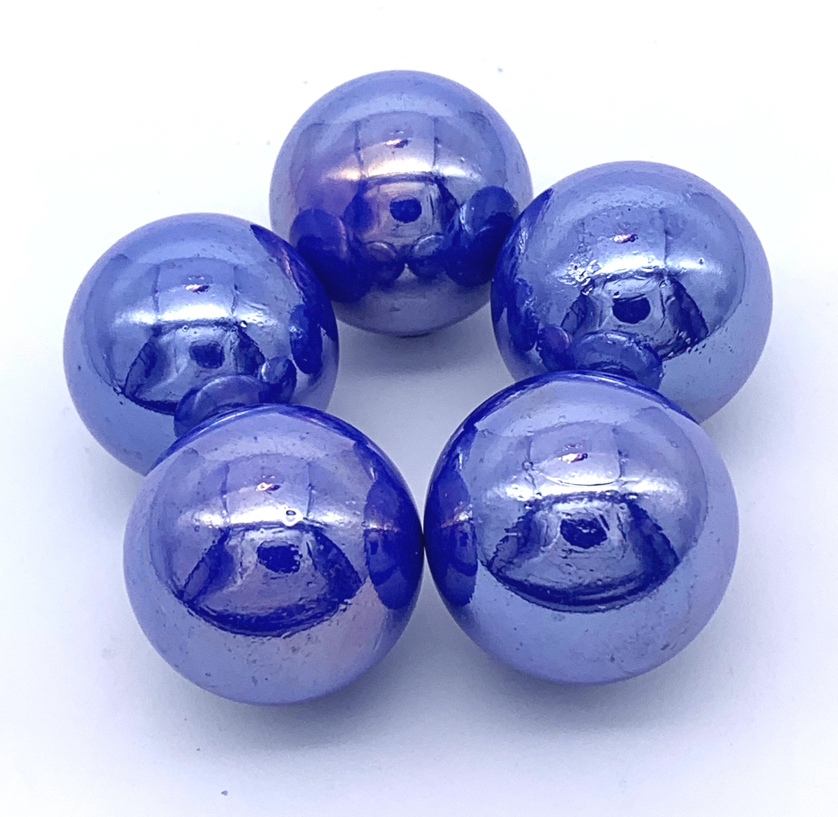 25mm Pearly Glossy Blue Shooter Marble Glass House of Marbles - Etsy