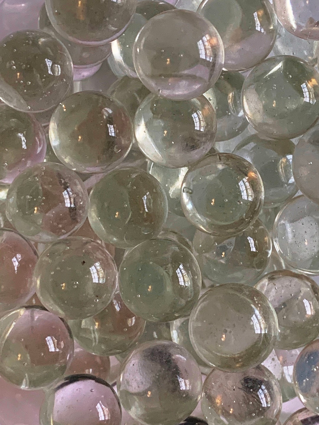 14mm Ice Clear W Bubbles Glass Marbles New for 2020!! Choice of ...