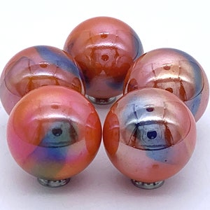 New for 2021! "supernova" 25mm Mega Marbles Glass Players Pack of 5 ...