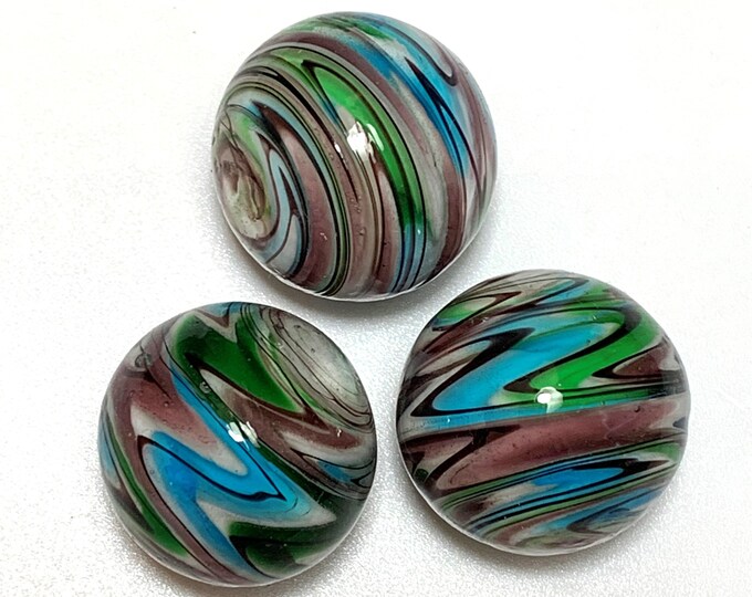 Sonata 25mm Handmade Art Glass Marbles Choice of Single Marble or Set ...