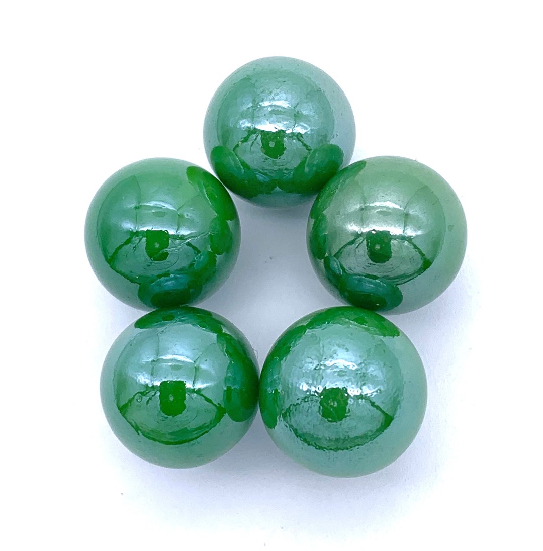 New for 2023! 16mm Iridescent Green Opal Game Marbles 5/8" Choice of ...
