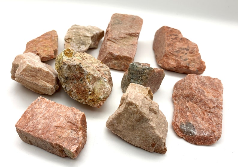 Microcline Pink Feldspar Igneous Rock 10 Unpolished Mineral - Etsy