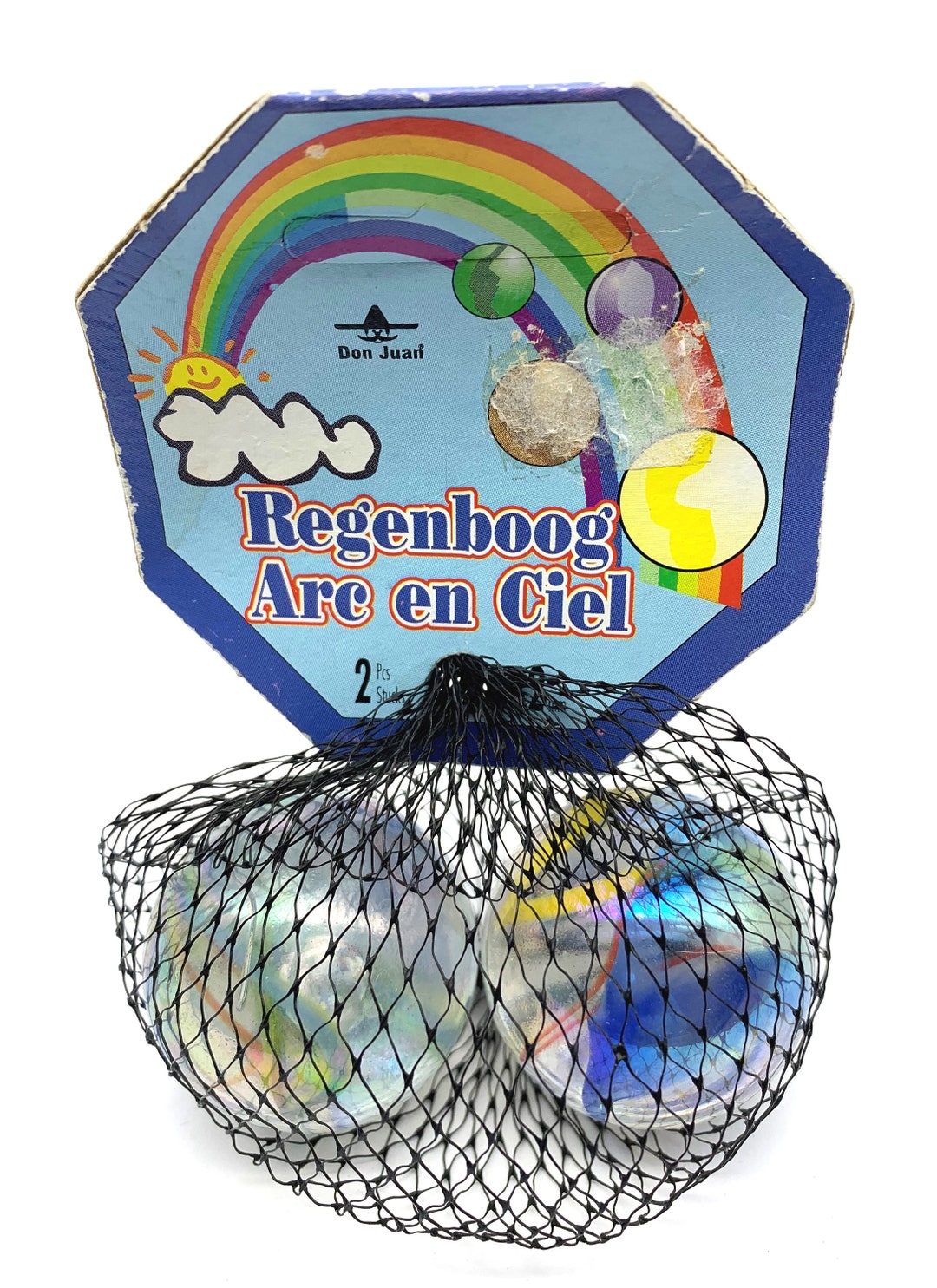 Net Bag "regenboog Arc En Ciel" 42mm Mammoth Glass Marbles From ...