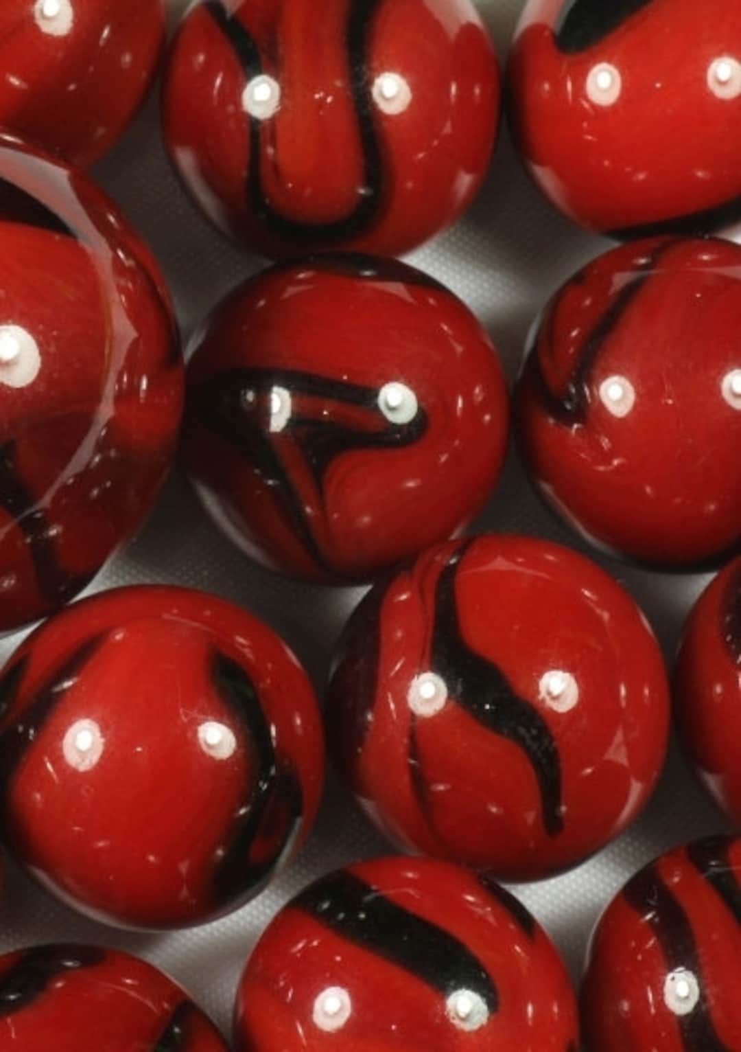 16mm "ladybug" Bulk Pack of 50 or 100 Player Glass Mega Marbles (5/8th ...