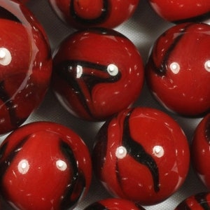 16mm "ladybug" Bulk Pack of 50 or 100 Player Glass Mega Marbles (5/8th ...