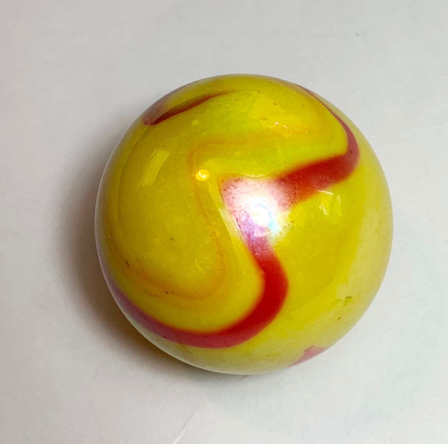 42mm Mammoth Sun Glass Mega Marble 1.65" by Vacor Opaque Yellow W Red ...