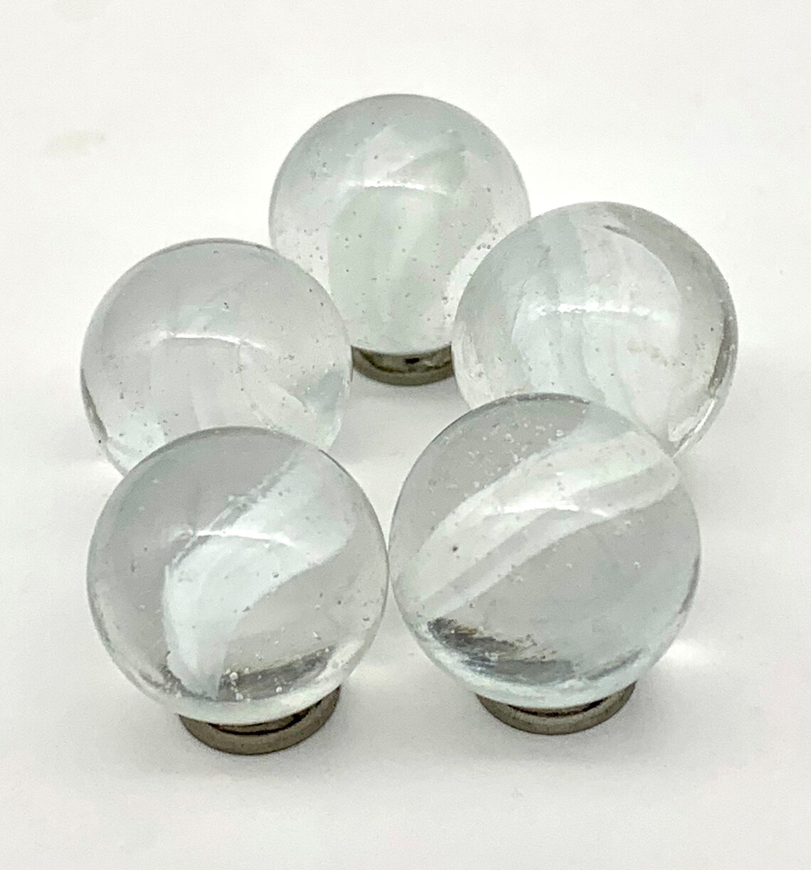 16mm "white Cat's Eye" Glass Mega Marble Players (5/8th Inch) Pack of 5 ...