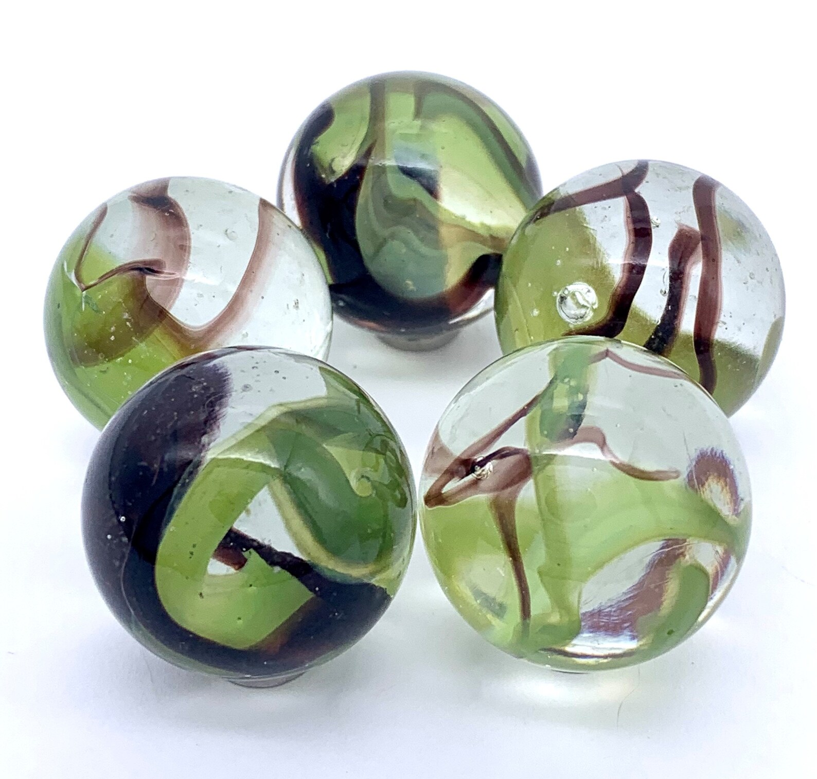 New for 2023! 25mm Commando Glass Marble Shooters (1") Pack of 5 Clear ...