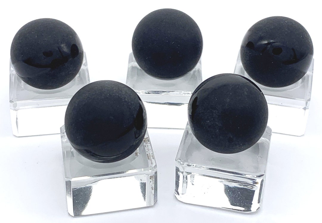 18mm Orbitz Black Aggie Shooter Stone Marbles Single or Pack of 5 (0.71 ...