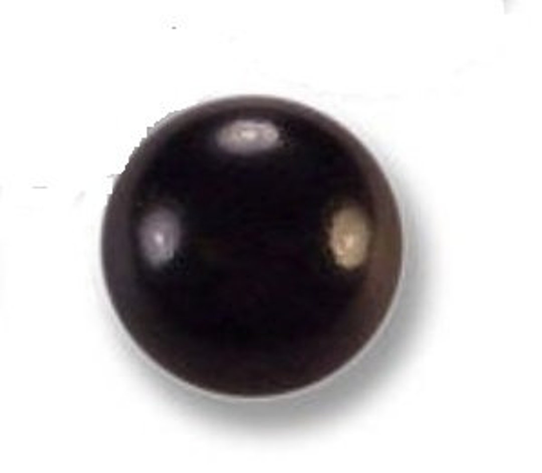 Pack of 5 22mm Pearly Black Shooter Marbles (7/8th") Glossy Glistening ...