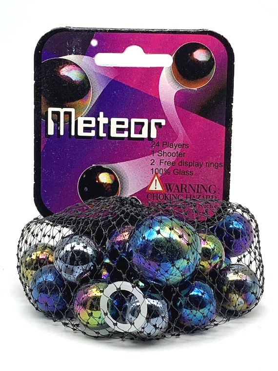 Net Bag of 25 meteor Glass Mega Marbles by Vacor - Etsy
