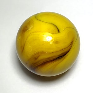 35mm Bumblebee 1.4 Inch Giant Glass Marble W Stand Opaque Yellow Base ...