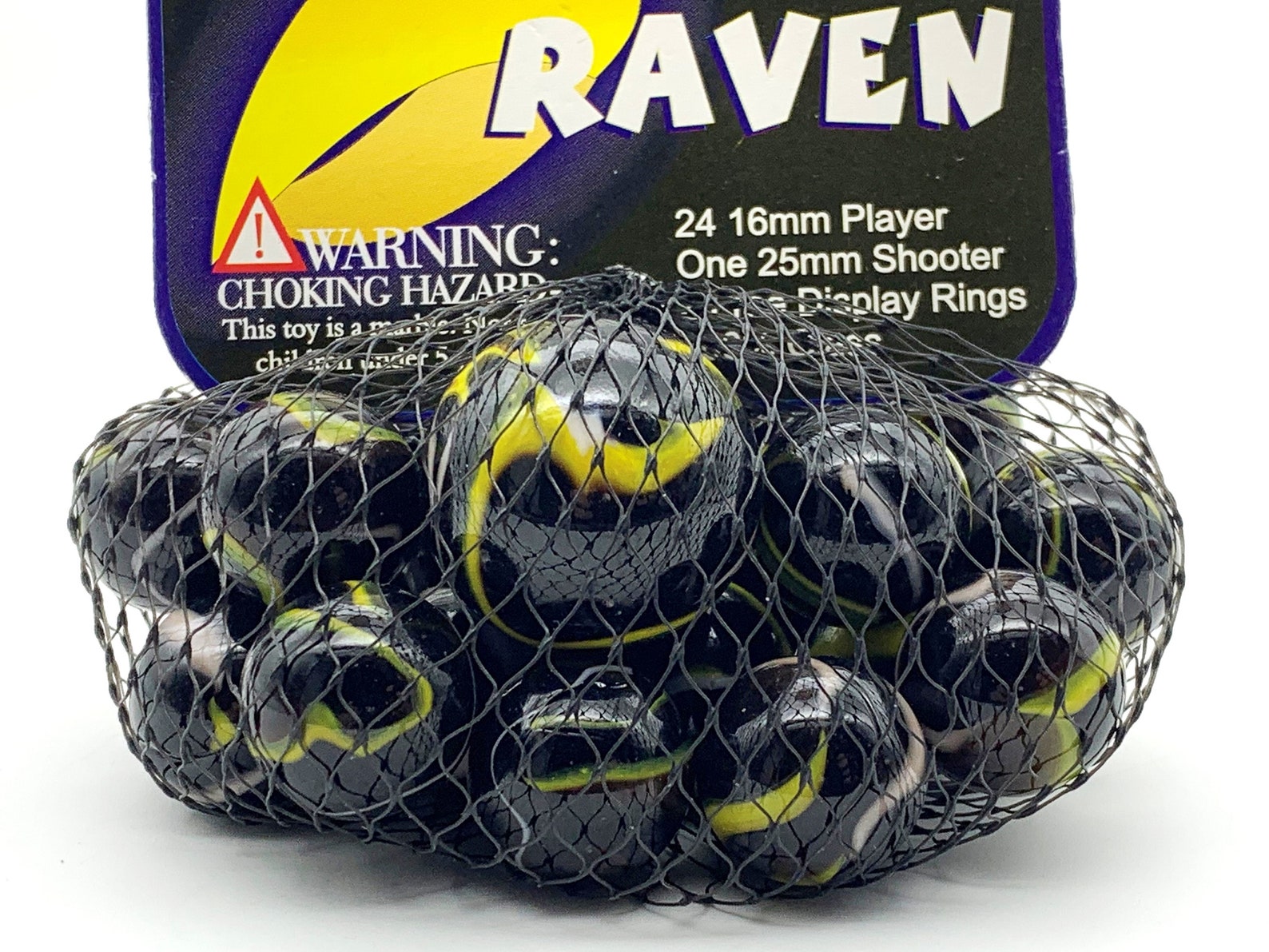 Net Bag of 25 raven Glass Mega Marbles Black W - Etsy