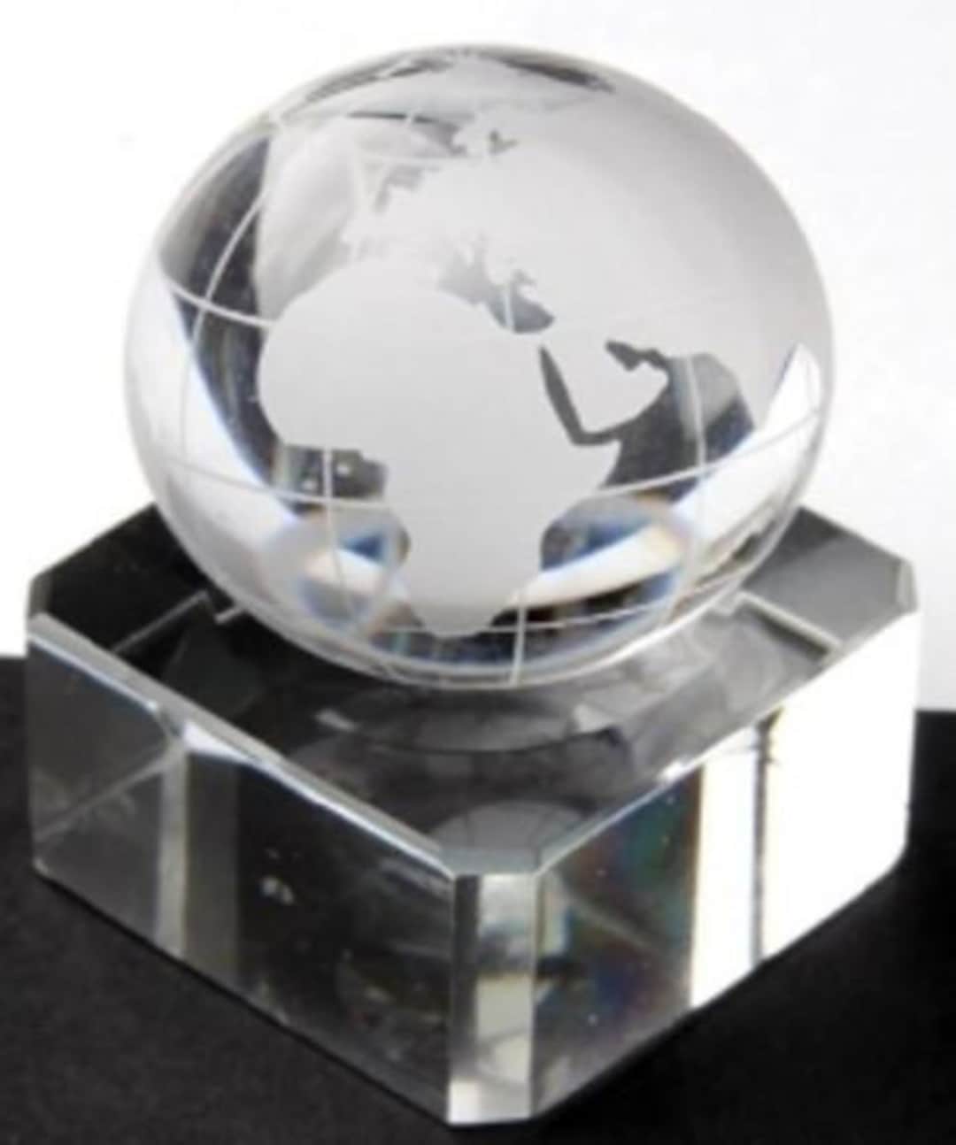 30mm "crystal World Map" Earth Globe Marble 1.25" Handmade Orb Sphere W ...