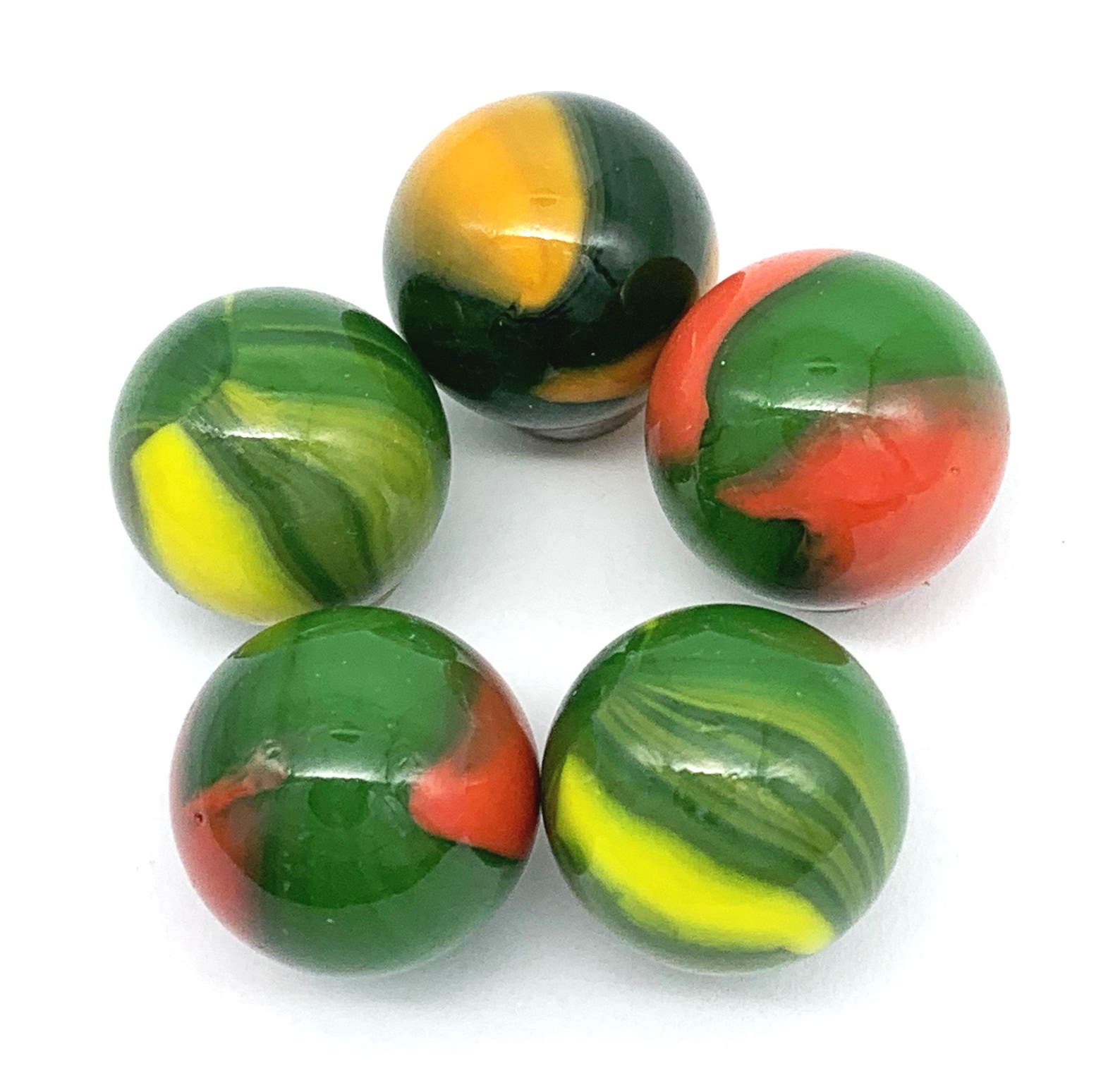 16mm Turtles Glass Mega Marble Players (5/8th") Choice of Pk 5 Mixed ...