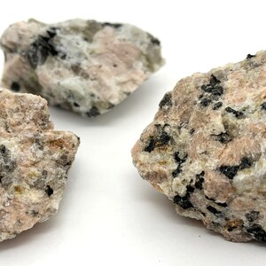 Pegmatite Intrusive Igneous Rock - 3 Unpolished Mineral Specimens ...