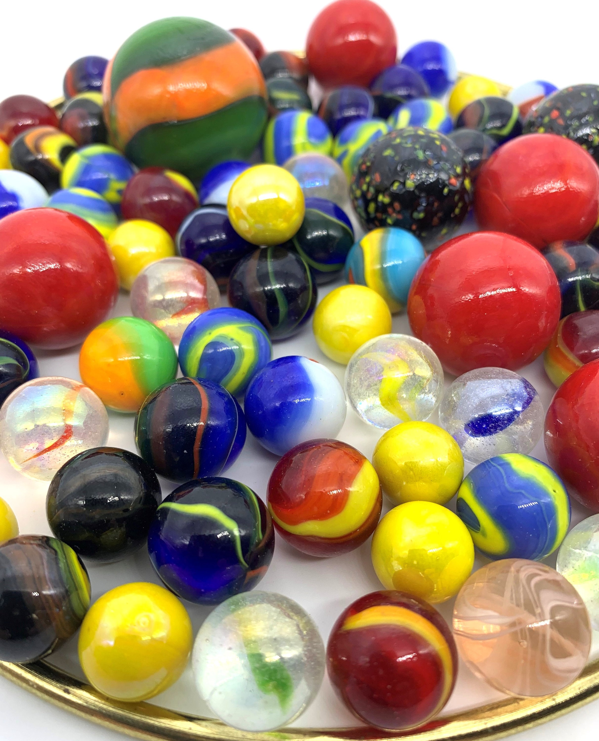 Collector Mega Marbles 22oz Container From 2000 Vacor Mix of Many Rare ...