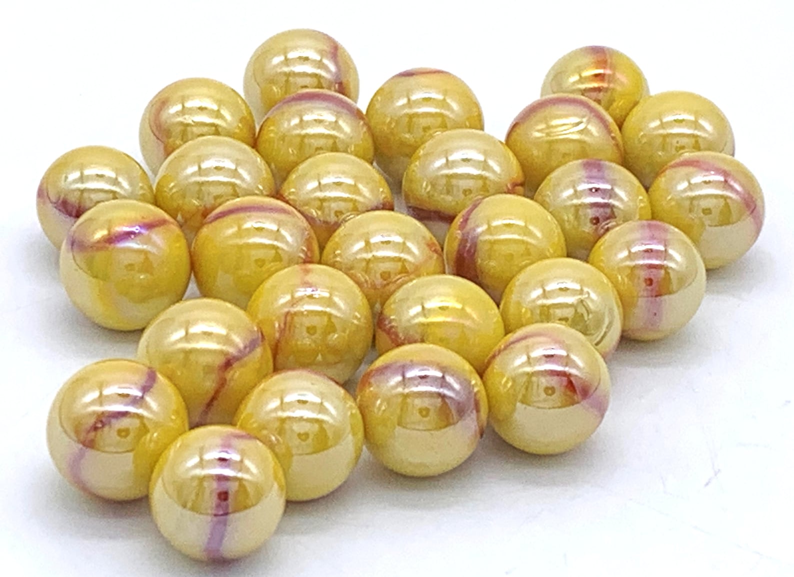 Bulk Solar "sun" 12mm Peewee Glass Marbles - Choice of Quantity Pk of ...