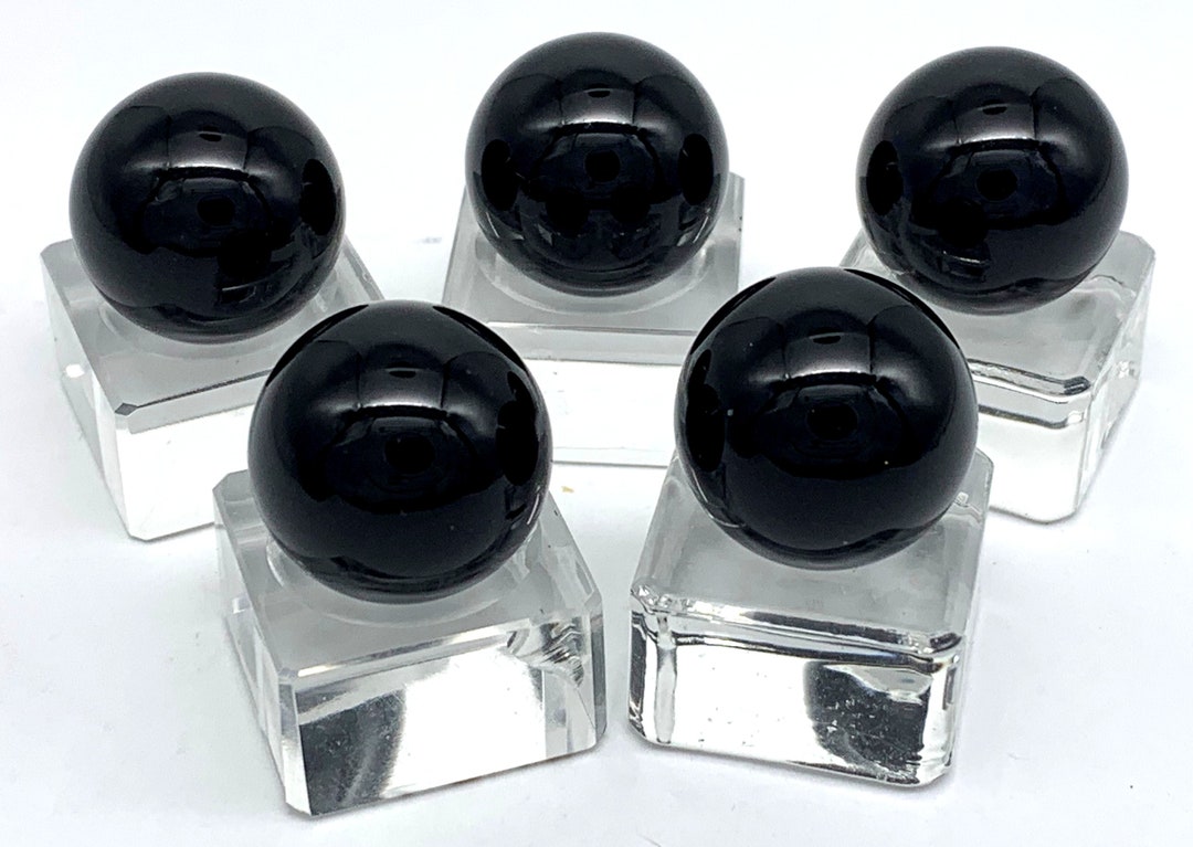 18mm Natural Black Agate Shooter Stone Marbles Single or Pack of 5 ...