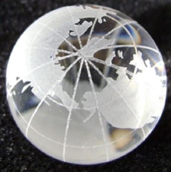 60mm crystal World Map Earth Globe Marble - Etsy