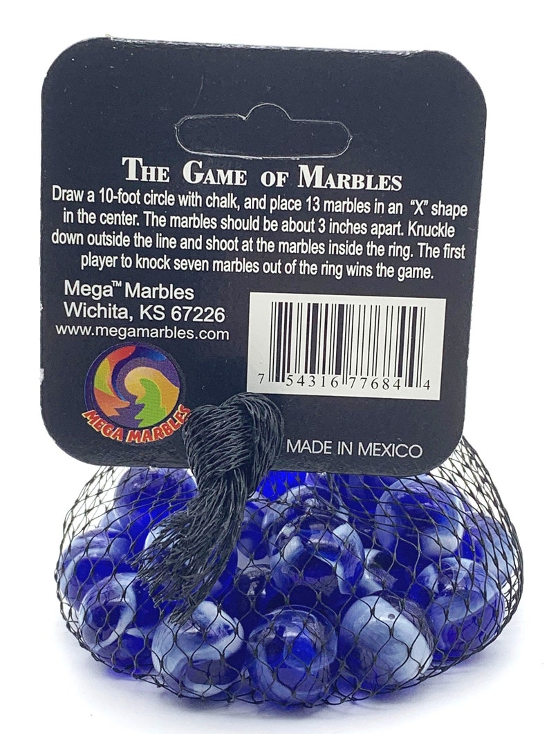Net Bag of 25 neptune Glass Mega Marbles - Etsy