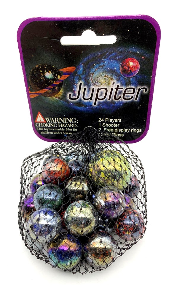 Outdoor Play Jupiter Game Net Set 25 Piece Glass Mega Marbles Marble ...