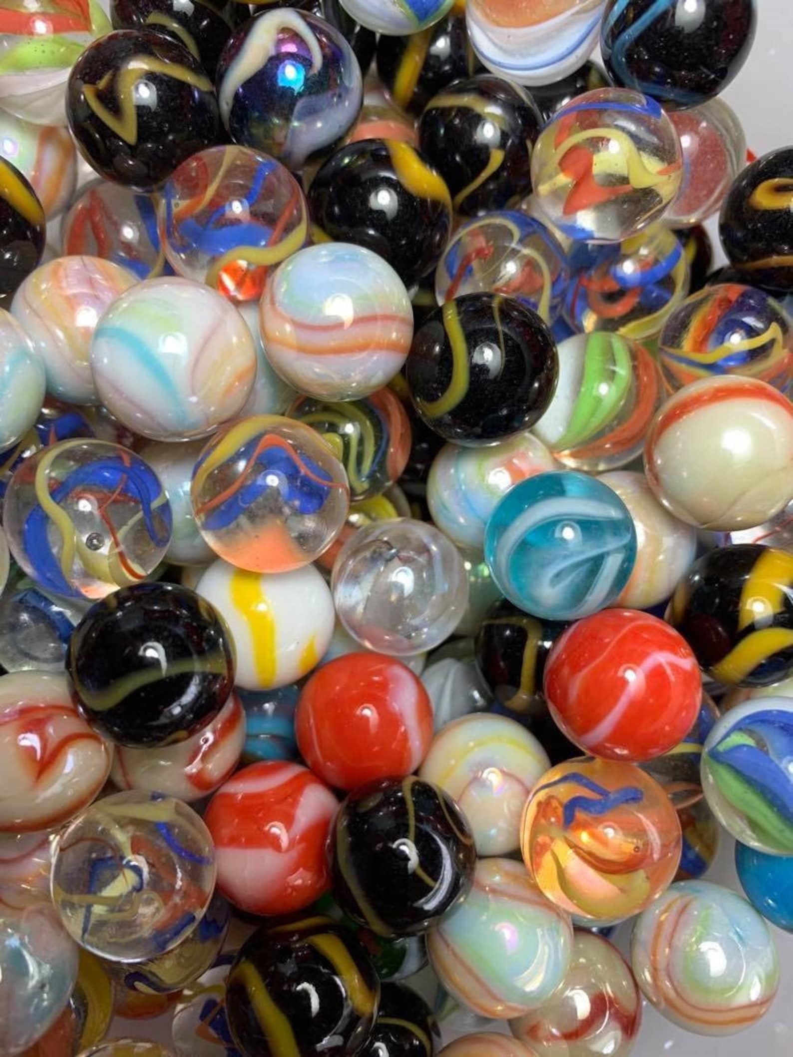 25 50 or 100 Count Pack of All Different 16mm Player Marbles - Etsy