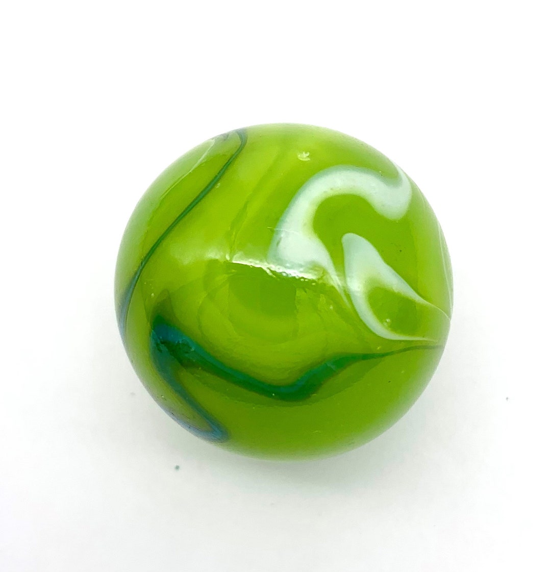 NEW FOR 2024! Single 35mm Troll Giant Marble (1.4") Lime Green With ...