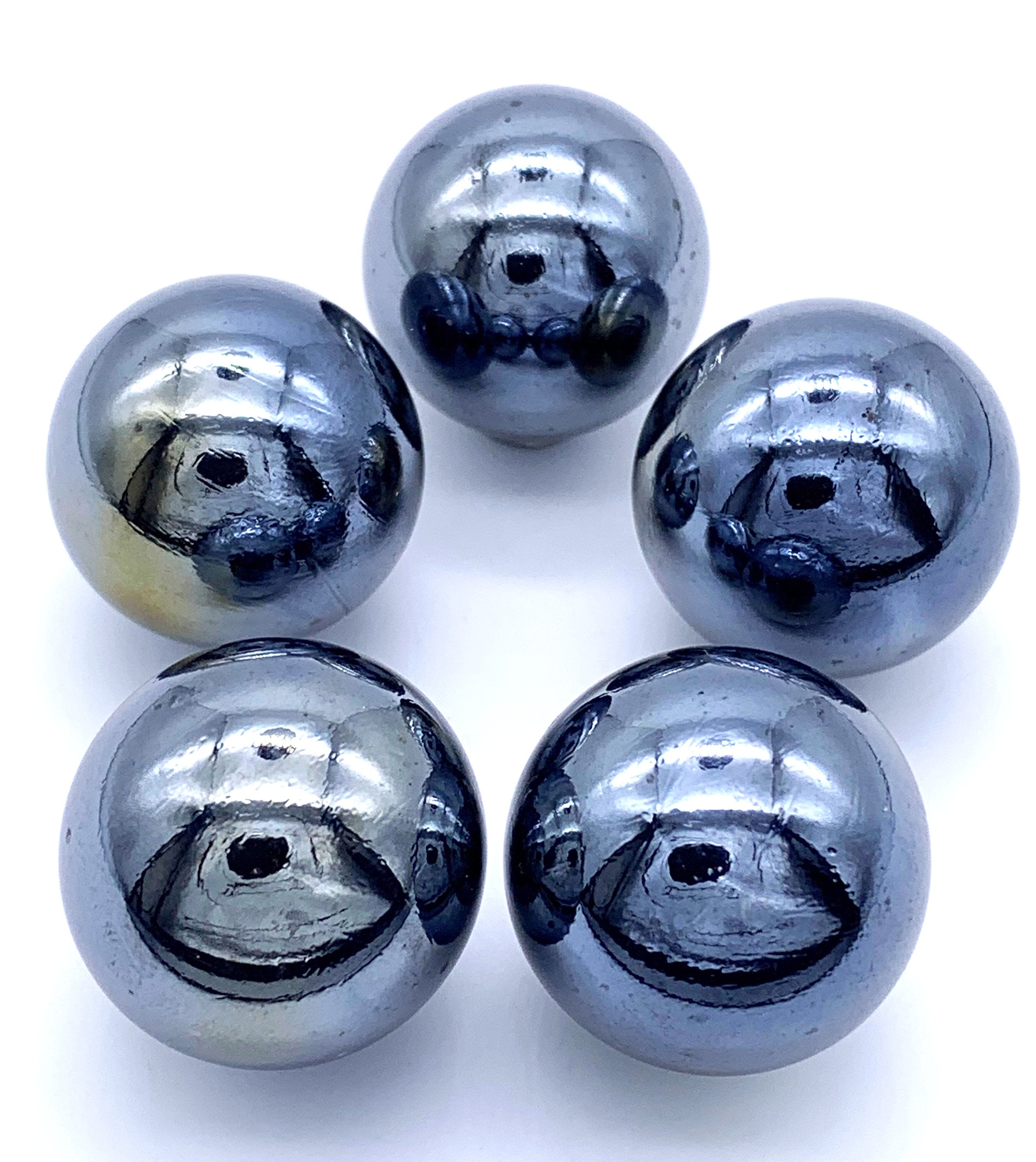 25mm "steely Torpedo" Glass Mega Marbles Shooter Pack of 5 (1 Inch ...