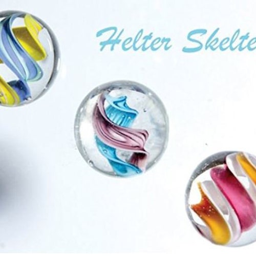 Mini Natural Earth Mars & Moon Set of 3 Art Glass Marbles W | Etsy