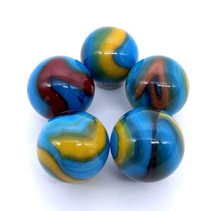 Choice of Variety of 16mm "serpent" (5/8th") Glass Mega Marble Players ...