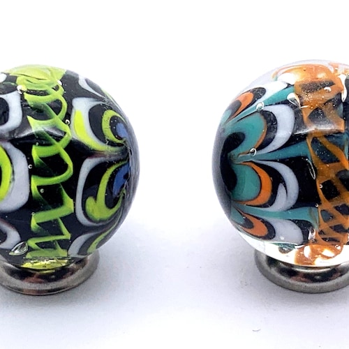 16mm Celebration 5/8 Handmade Art Glass Marbles Set of 4 - Etsy
