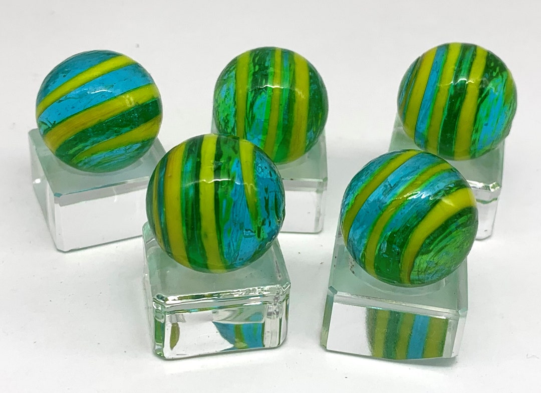 20mm Green Faz Shooter Marbles Single or Pack of 5 (3/4") Clear W Green ...