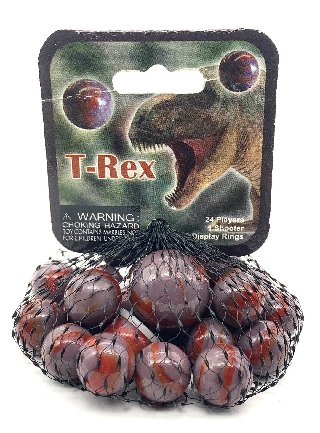 Net Bag of 25 T Rex Glass Mega Marbles Vacor 25mm Opaque Slate Blue W ...