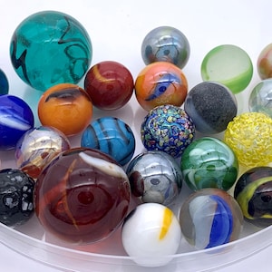 112 Mega Marble Players & Shooters W Pouch Exactly as Pictured Group of ...